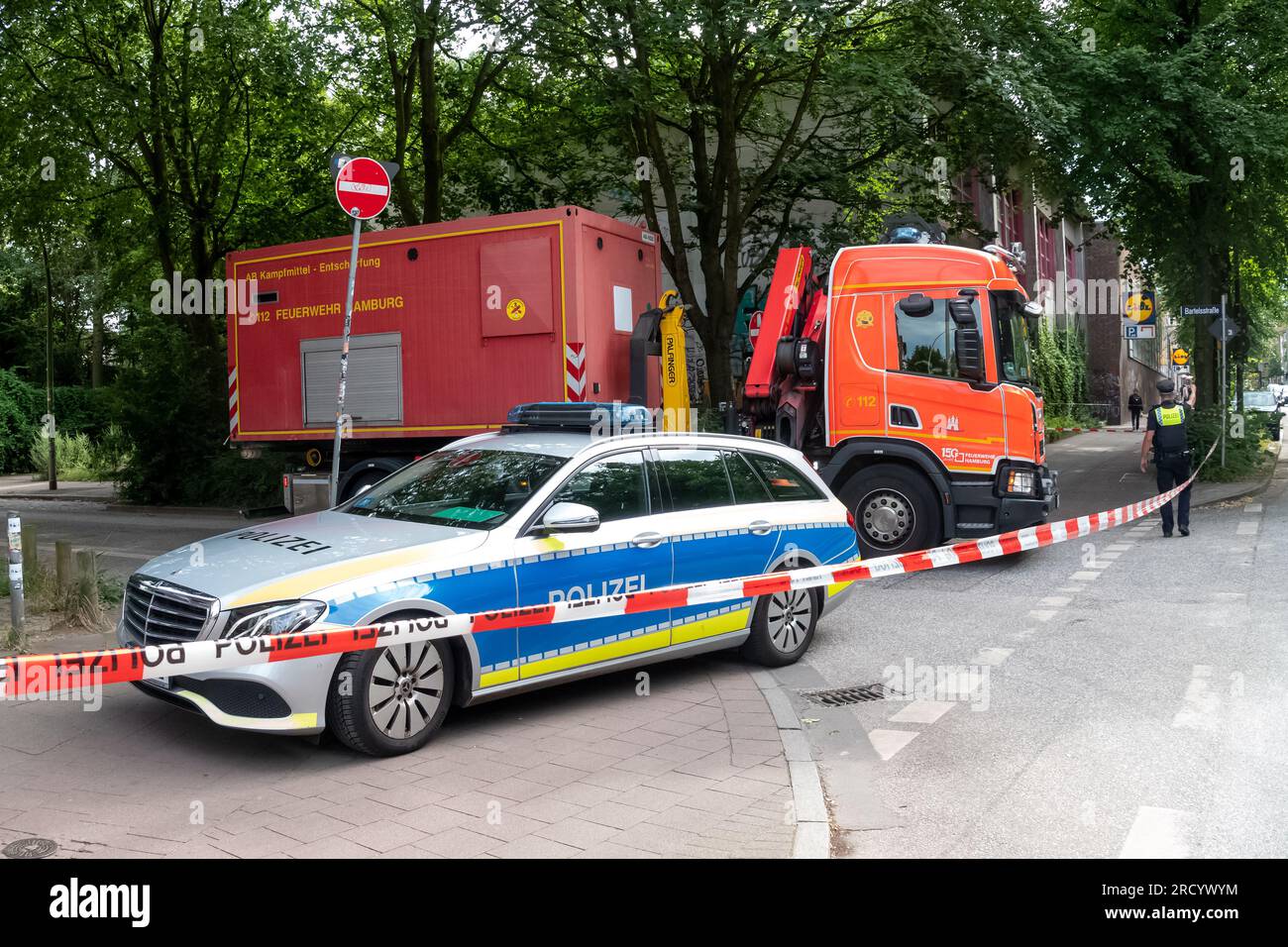 Hamburg, Germany. 17th July, 2023. Emergency forces are on duty in Hamburg in connection with ...