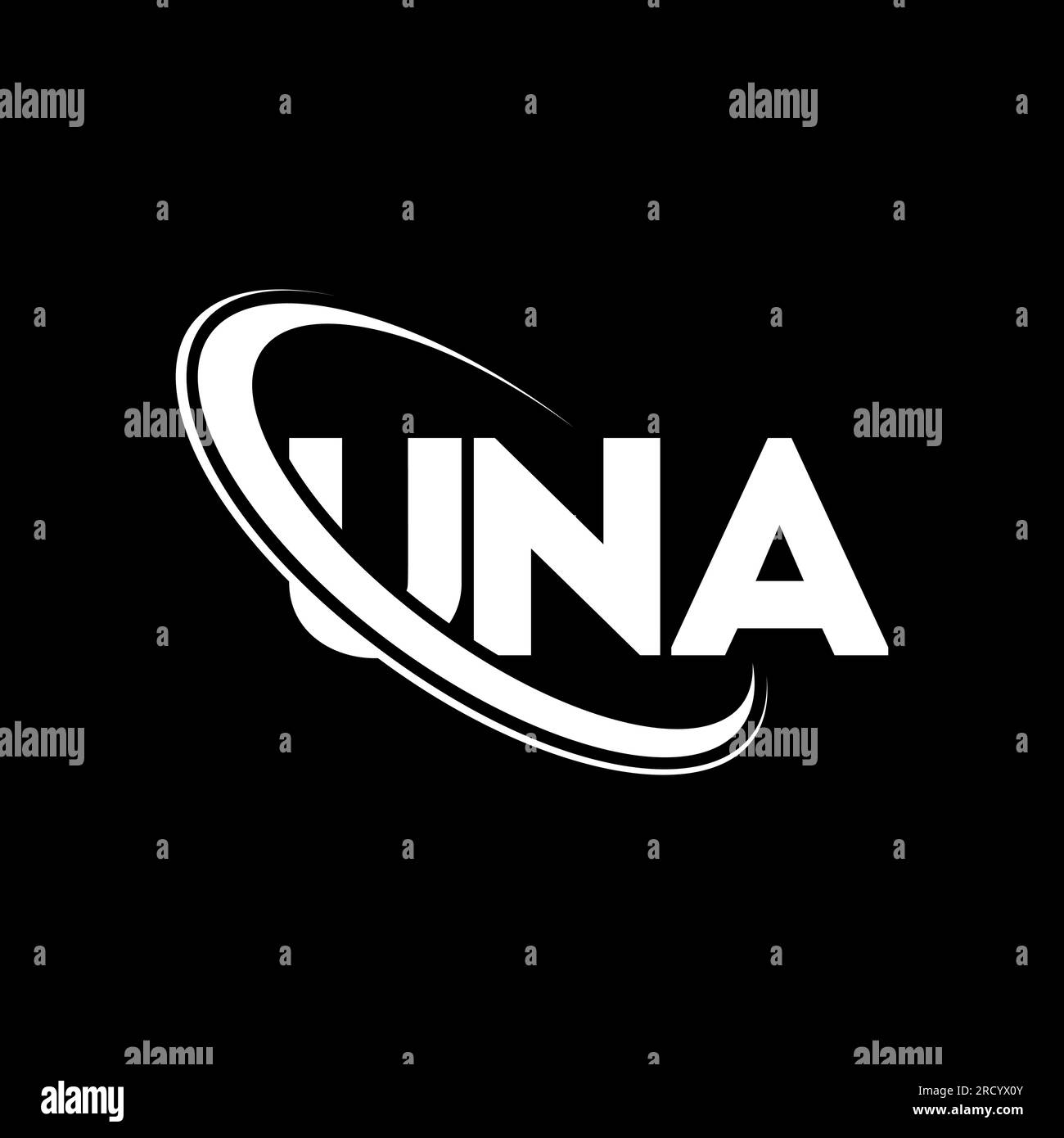 UNA logo. UNA letter. UNA letter logo design. Initials UNA logo linked ...