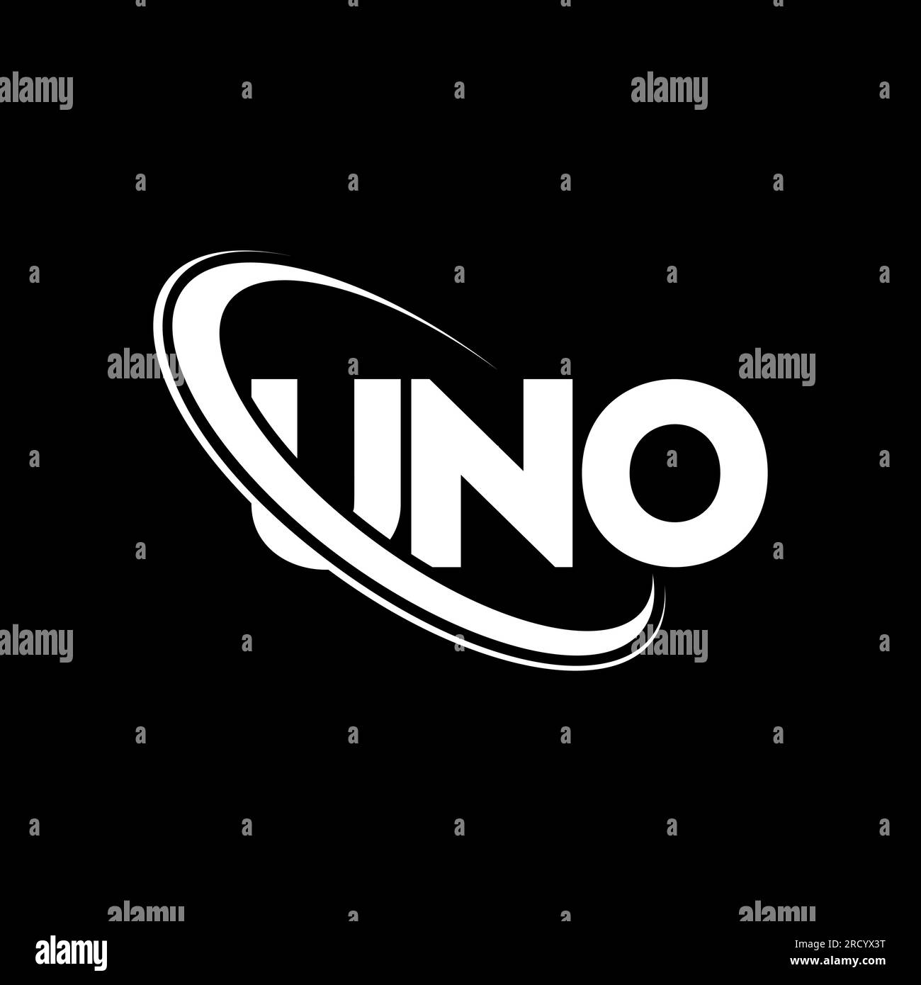 UNO logo. UNO letter. UNO letter logo design. Initials UNO logo linked ...
