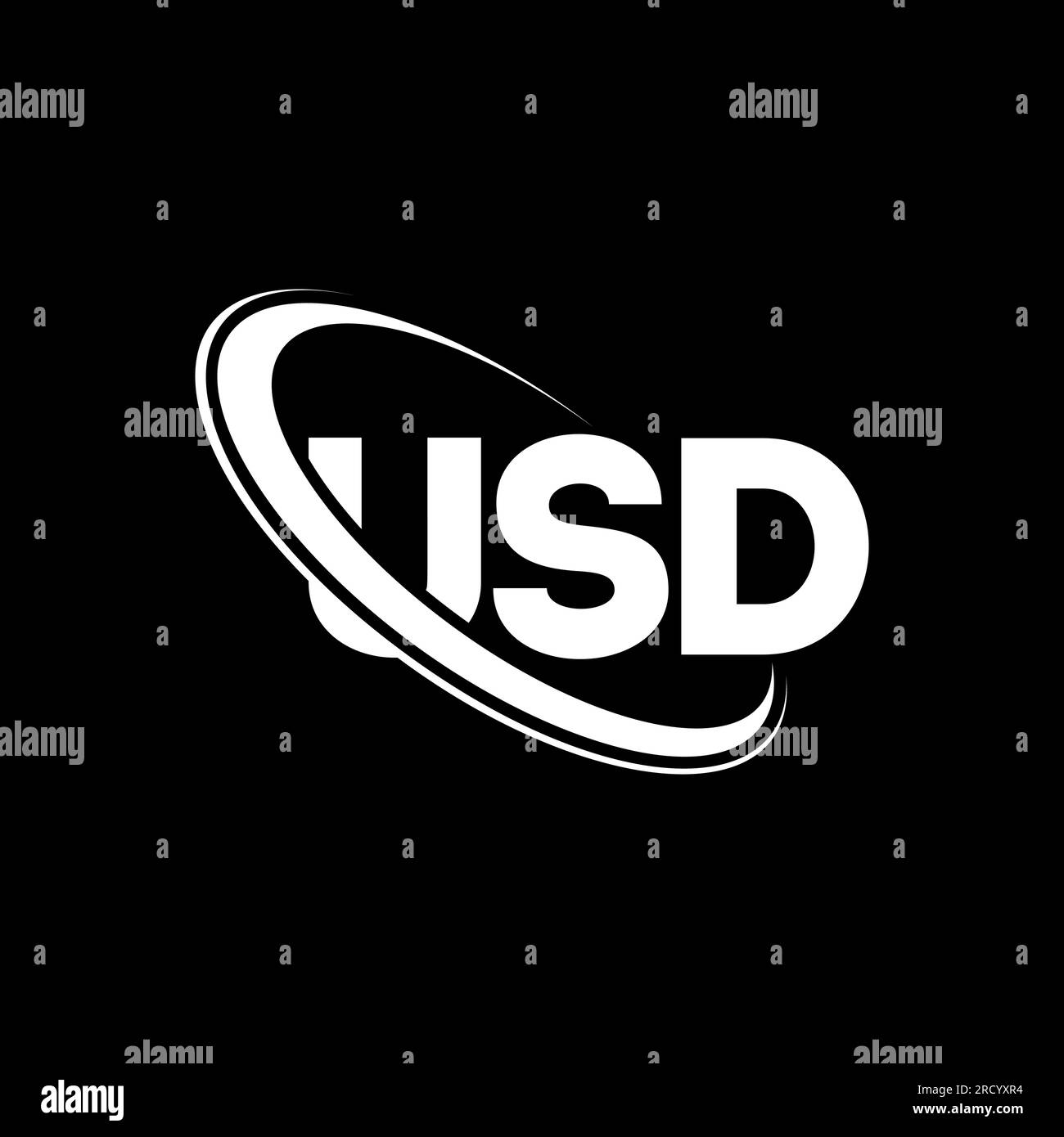 USD logo. USD letter. USD letter logo design. Initials USD logo linked with circle and uppercase ...