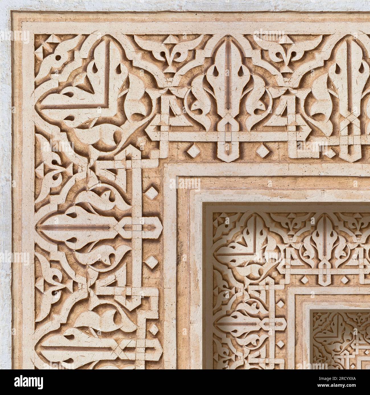 Frame composition of typical handcraft maroccan plaster decorations ...