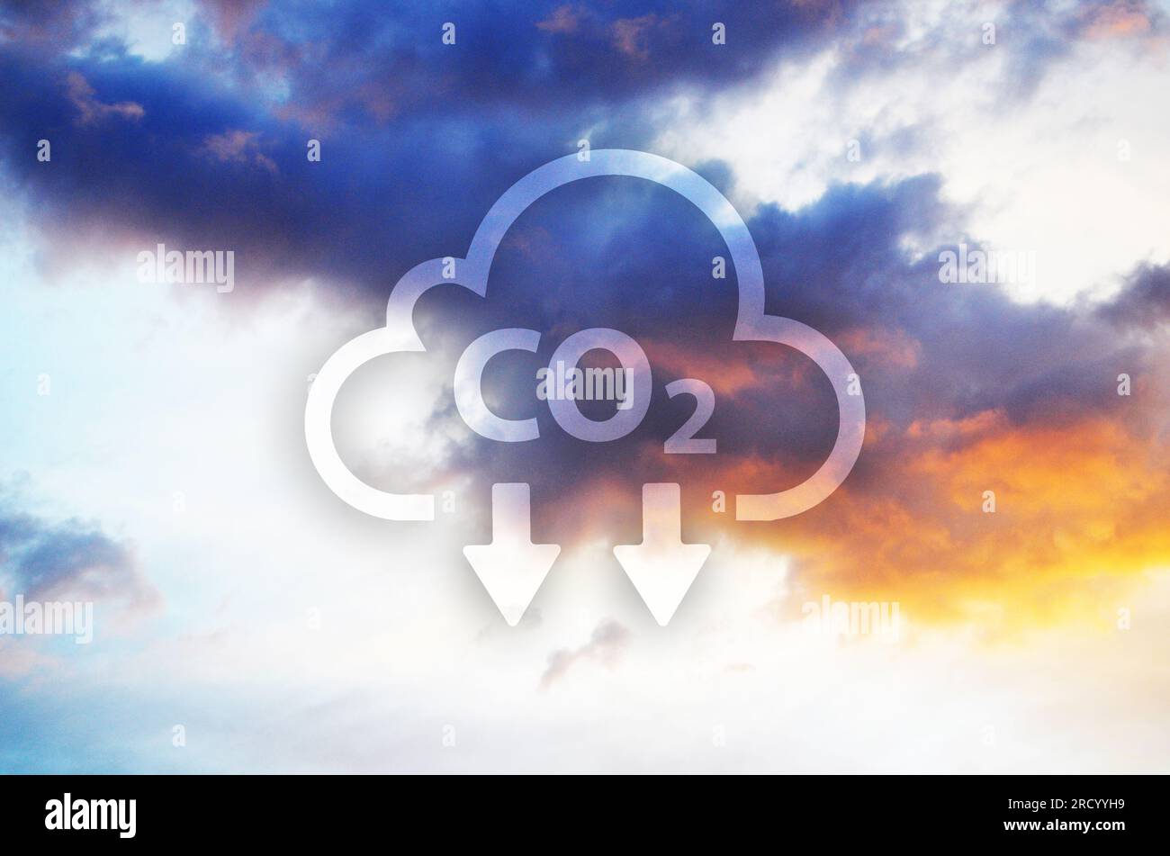 reducing CO2 emissions to stop climate change. green energy background ...