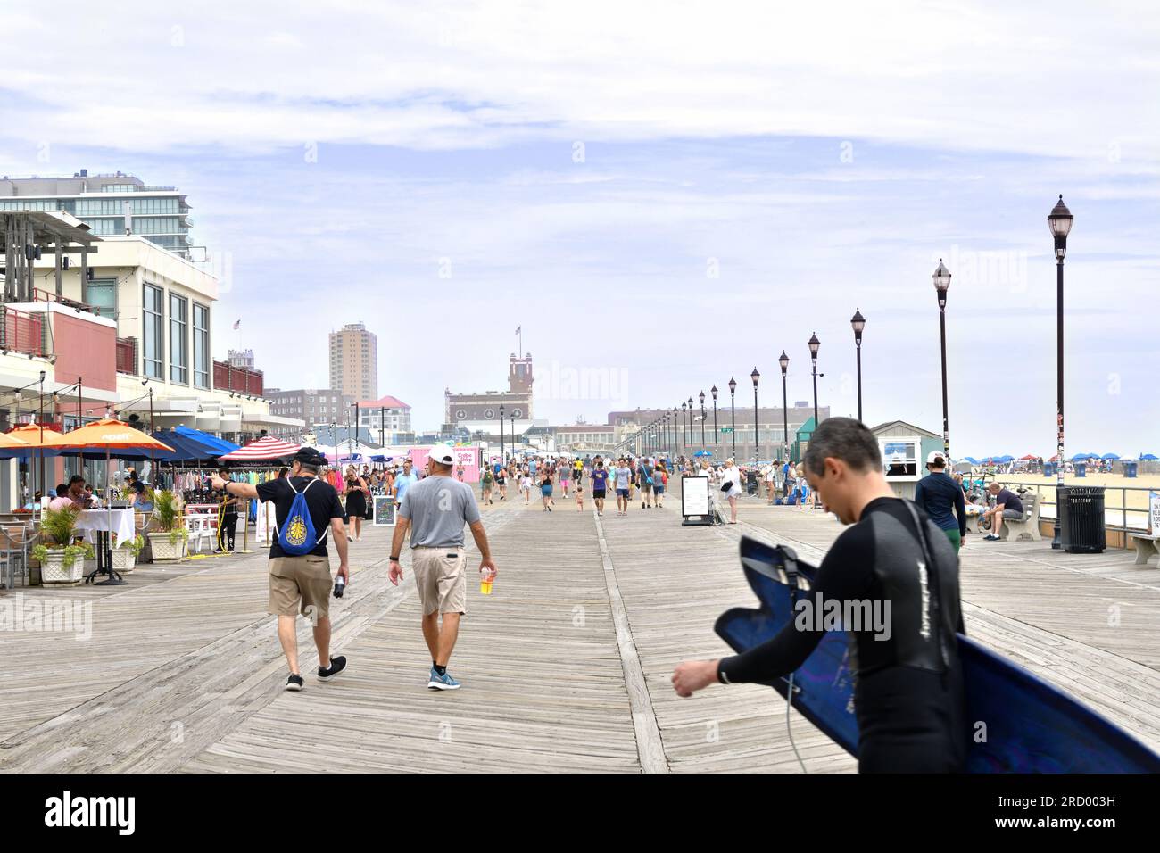 A view of a boardwalk on a normal summer day Stock Photo - Alamy