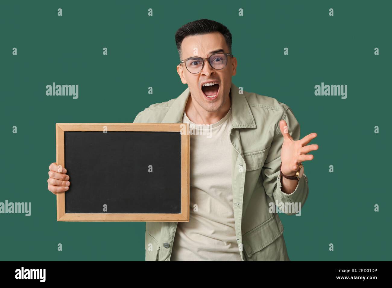 Angry teacher blackboard on hi-res stock photography and images - Alamy