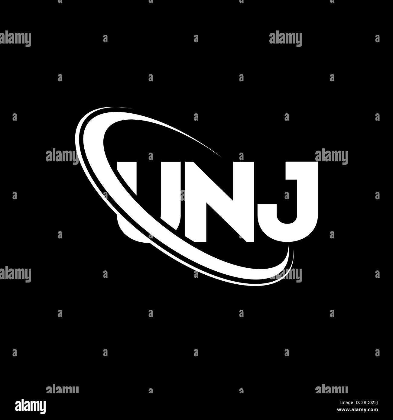 UNJ logo. UNJ letter. UNJ letter logo design. Initials UNJ logo linked ...