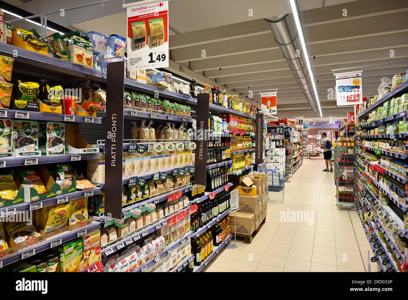 Interior of a Supermarket Stock Photo - Alamy