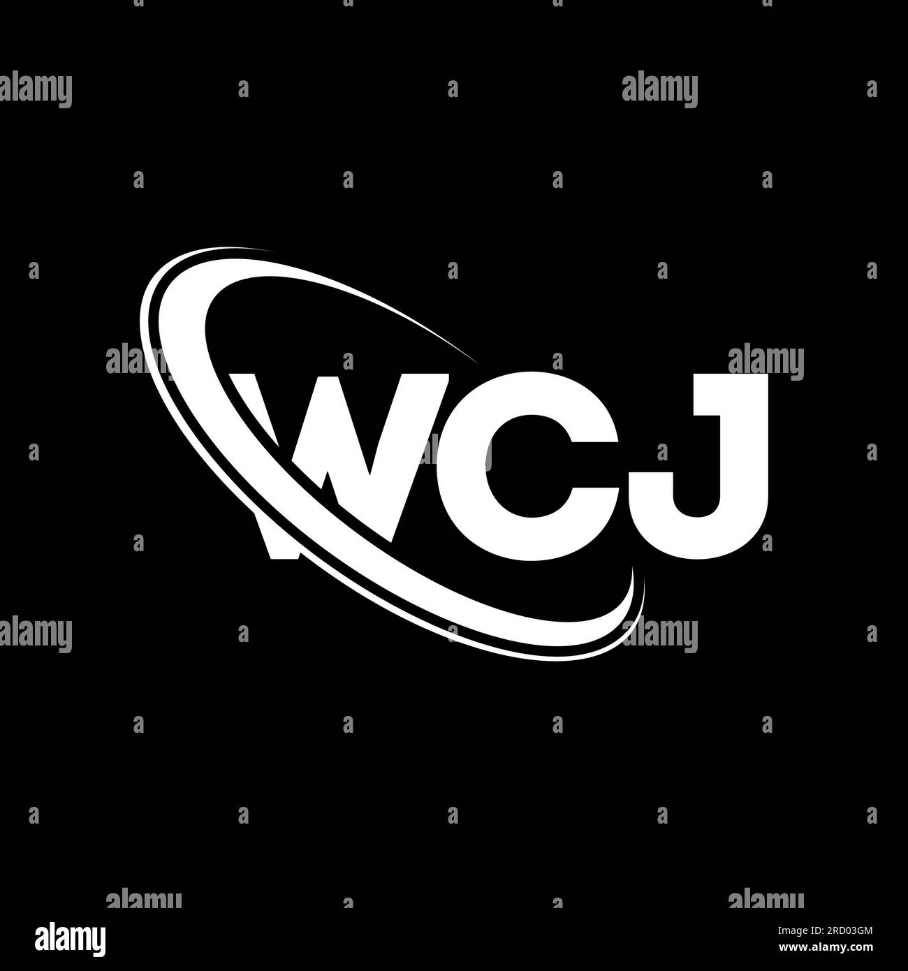 WCJ logo. WCJ letter. WCJ letter logo design. Initials WCJ logo linked ...
