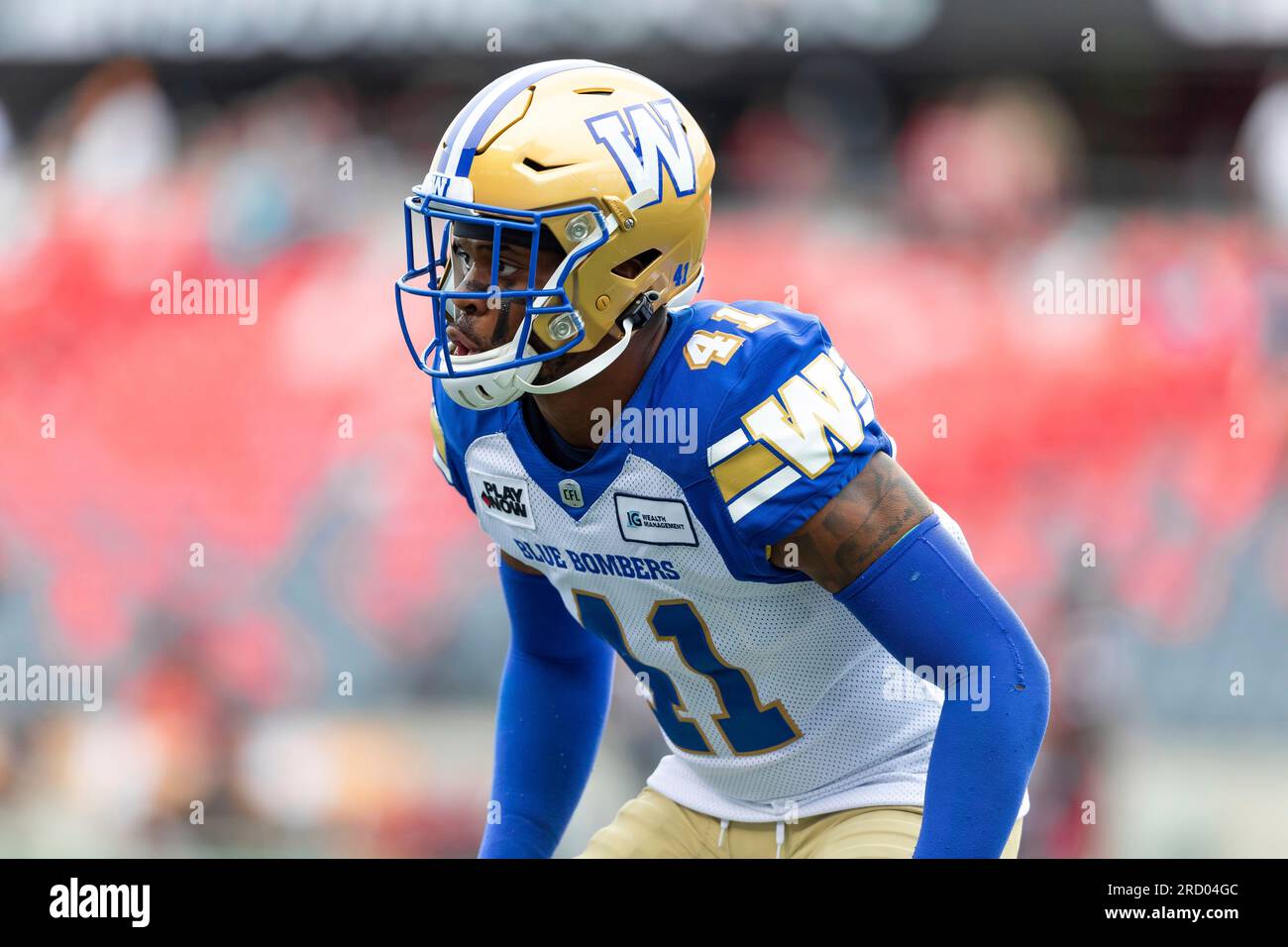 OTTAWA, ON - JULY 15: Winnipeg Blue Bombers linebacker Brian Cole (41 ...