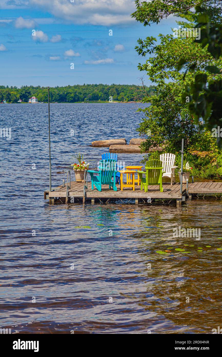 View over Sparrow Lake in the Muskoka District of Ontario Canada Stock ...