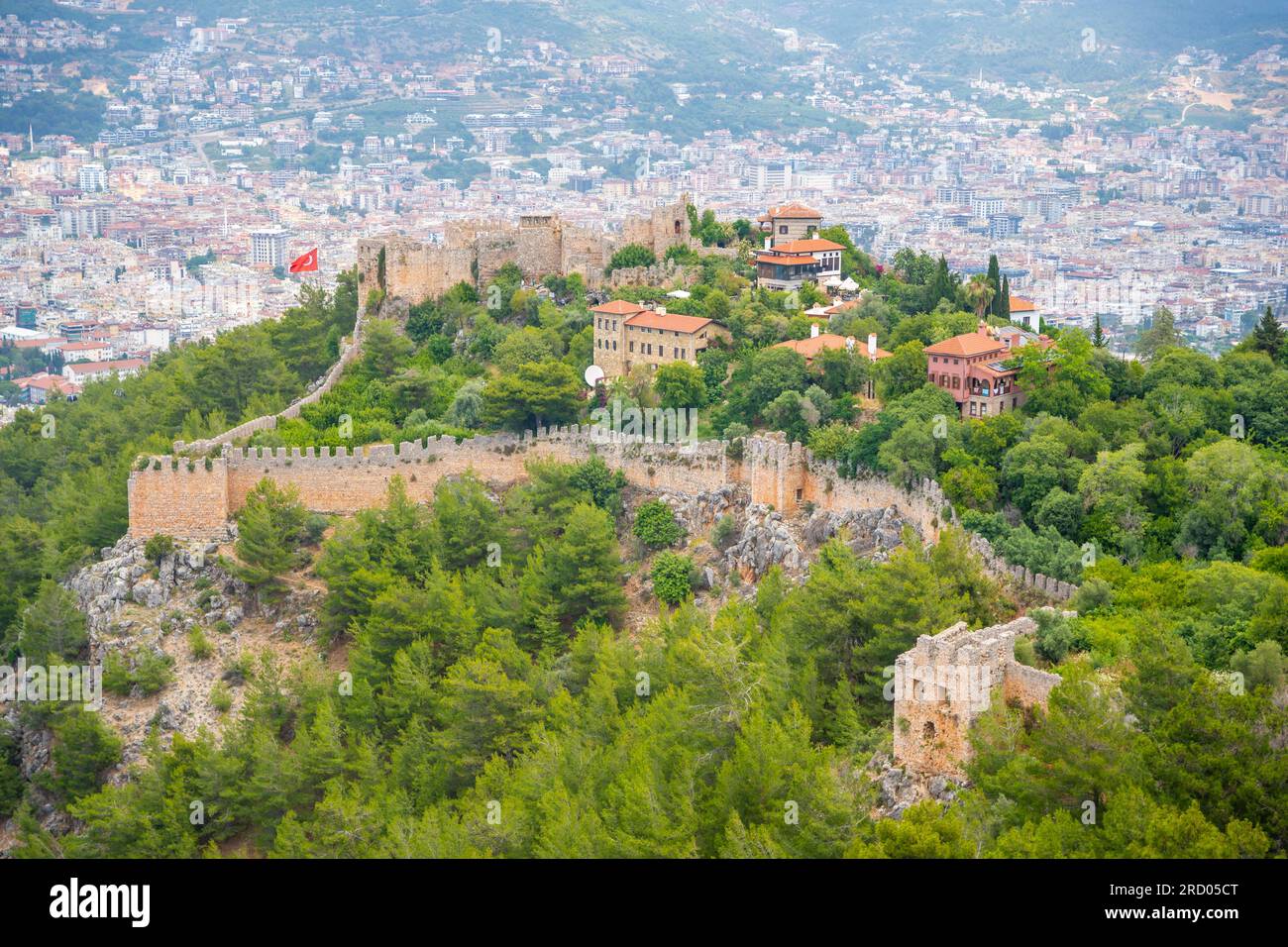 Red tower in alanya aerial hi-res stock photography and images - Alamy