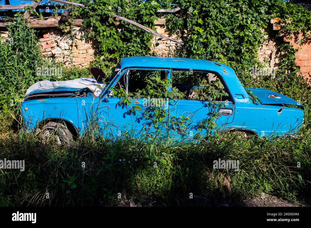 Civilian vehicle destroyed by the Russian army during the invasion of ...