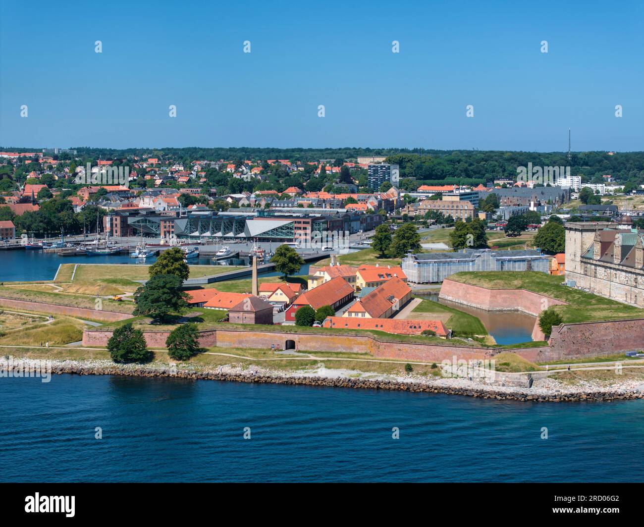 Aerial View of Helsingor old town city in Denmark Stock Photo - Alamy
