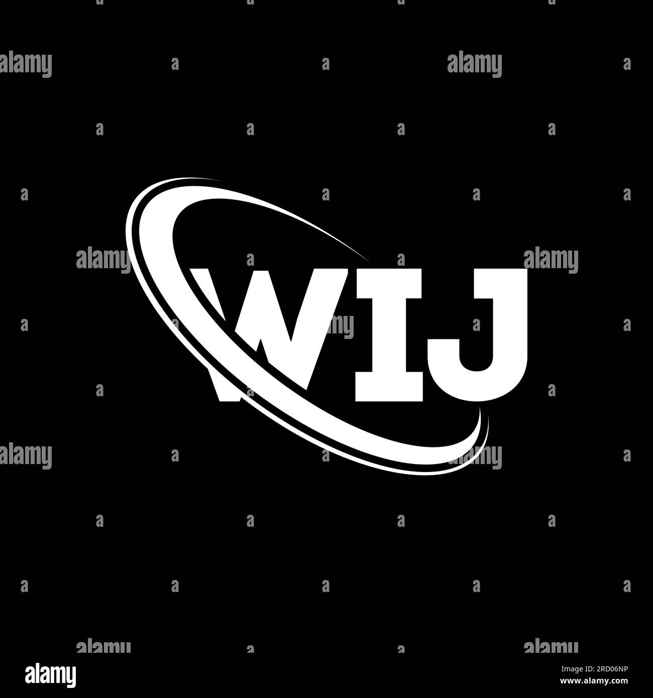WIJ logo. WIJ letter. WIJ letter logo design. Initials WIJ logo linked ...