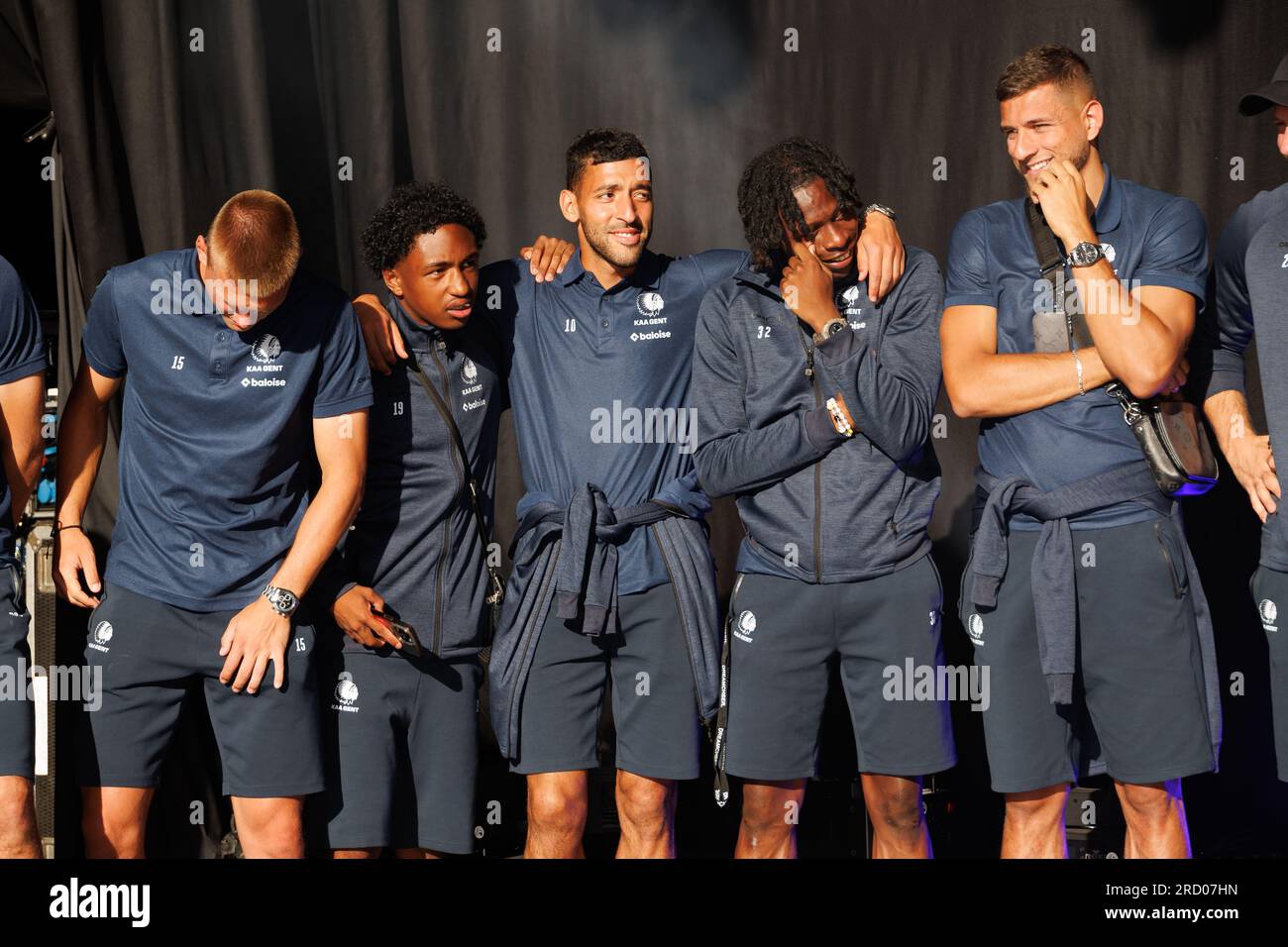 Gent, Belgium. 17th July, 2023. Gent's players pictured during the team ...