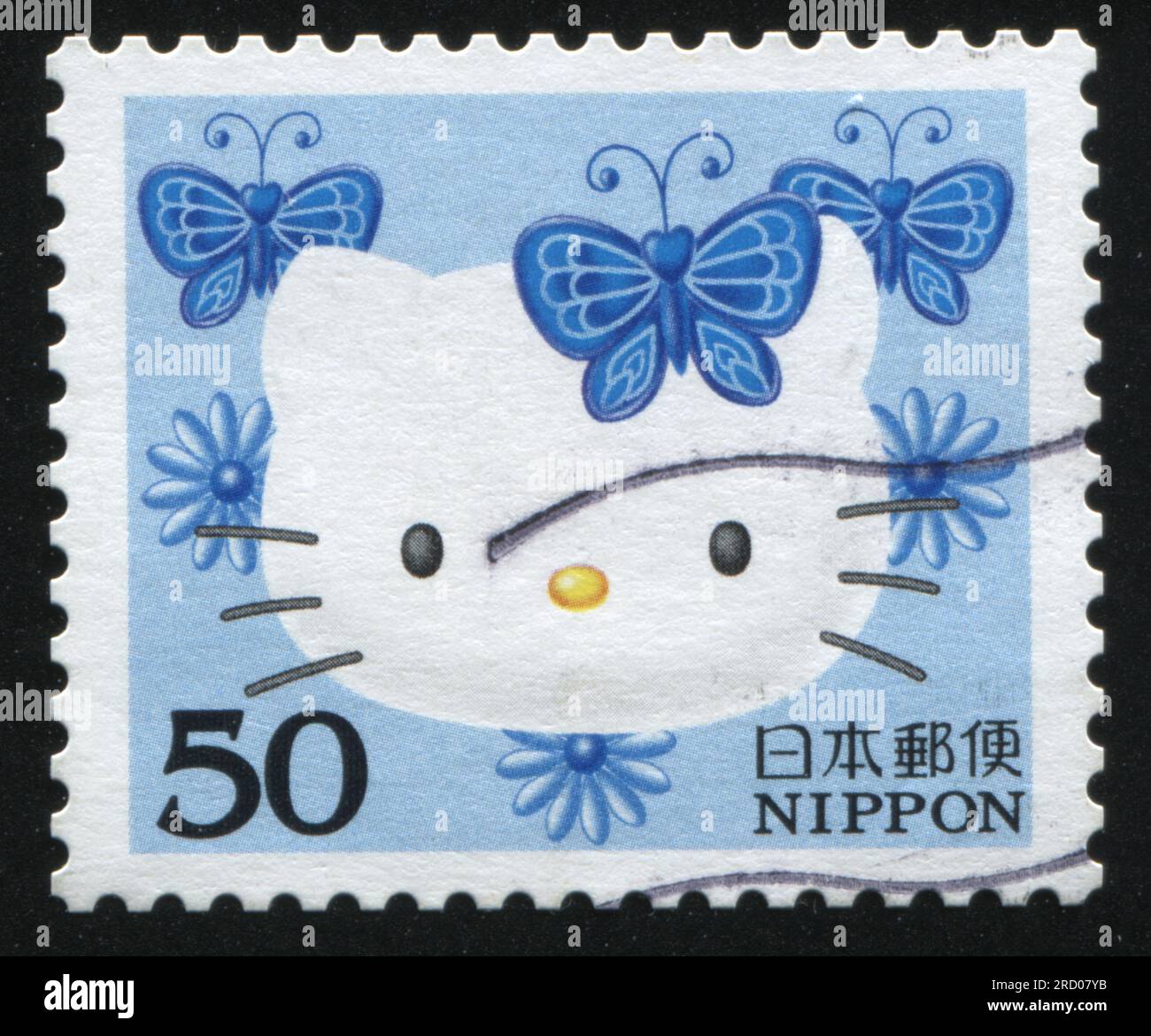 RUSSIA KALININGRAD, 22 APRIL 2016: stamp printed by Japan shows Hello ...