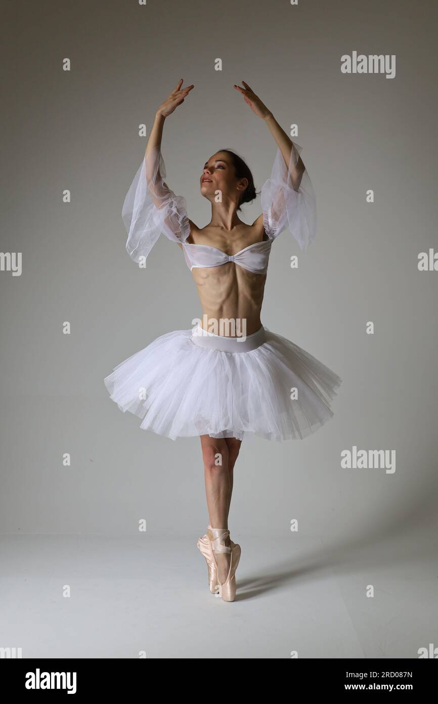 Photoshoot of a ballerina posing in a studio Stock Photo - Alamy