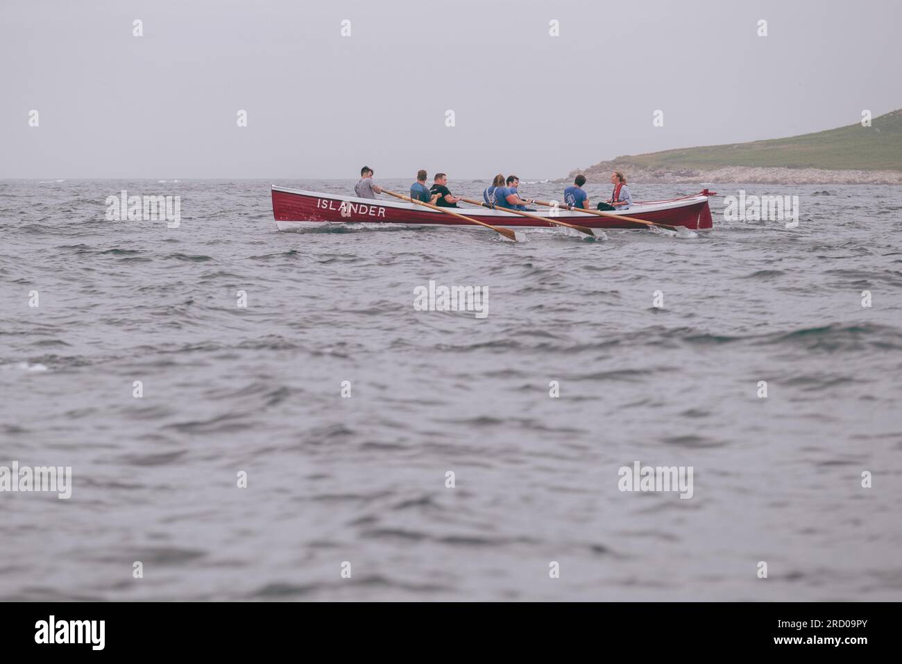 Gig racing from St Marys Gig Racing Club on the Isles Of Scilly Stock ...