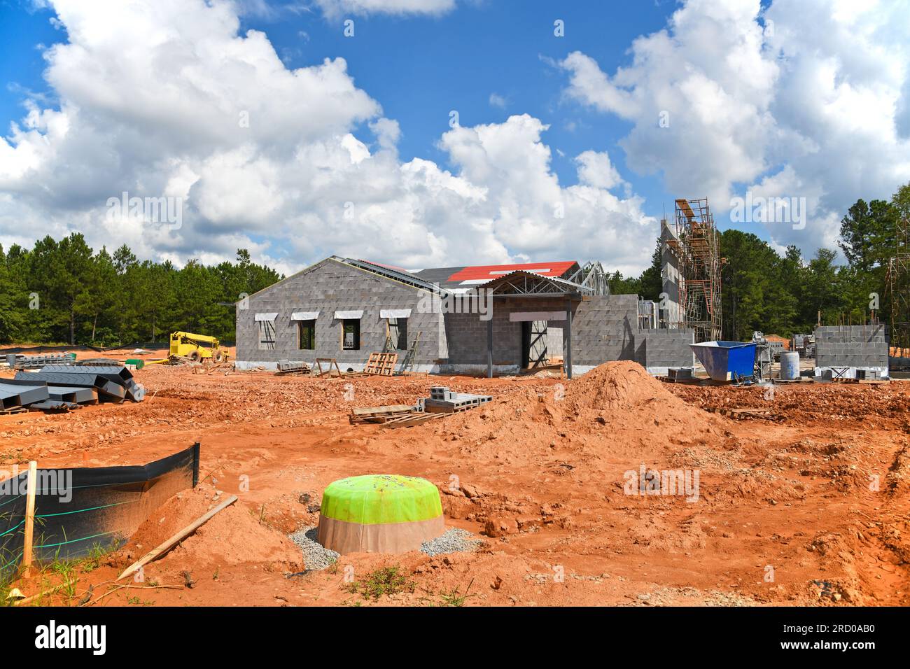 Construction Site for a New Commercial Building Stock Photo - Alamy