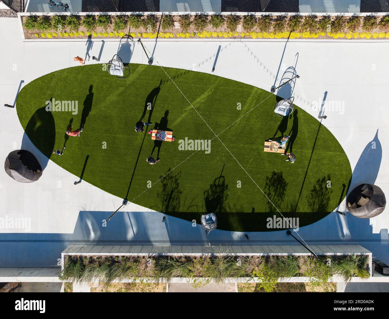 Steelcote lofts amenity deck Stock Photo - Alamy