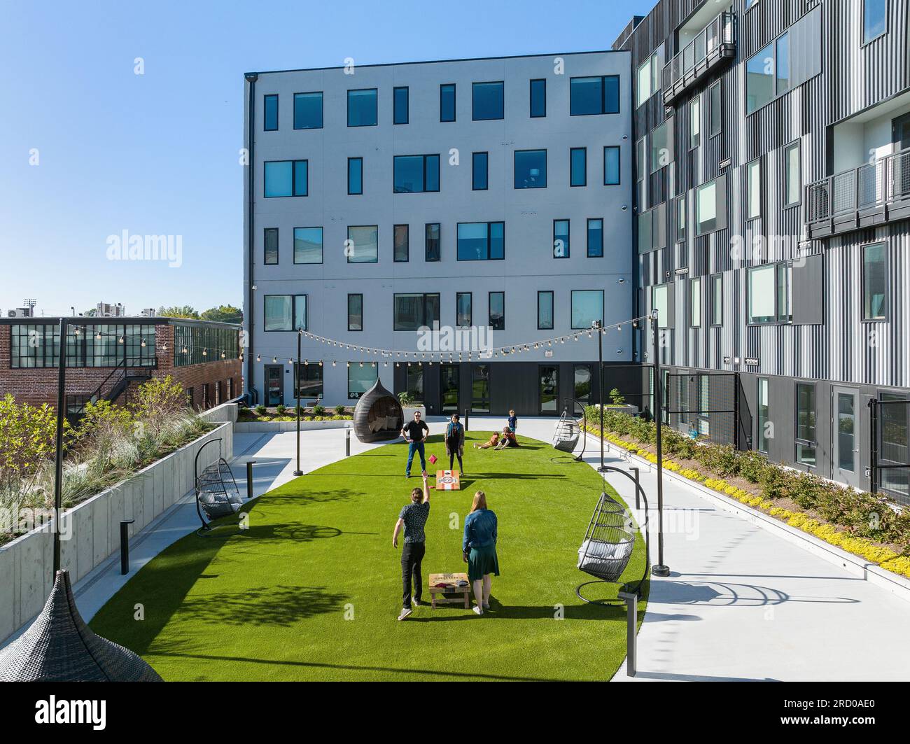 Steelcote lofts amenity deck Stock Photo - Alamy