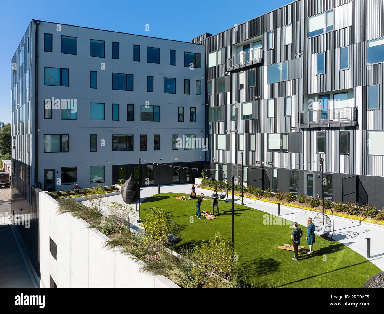 Steelcote lofts amenity deck Stock Photo - Alamy