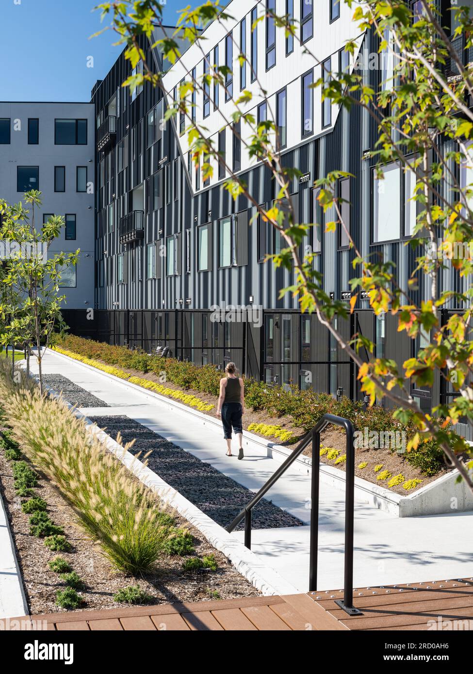 Steelcote lofts amenity deck Stock Photo - Alamy