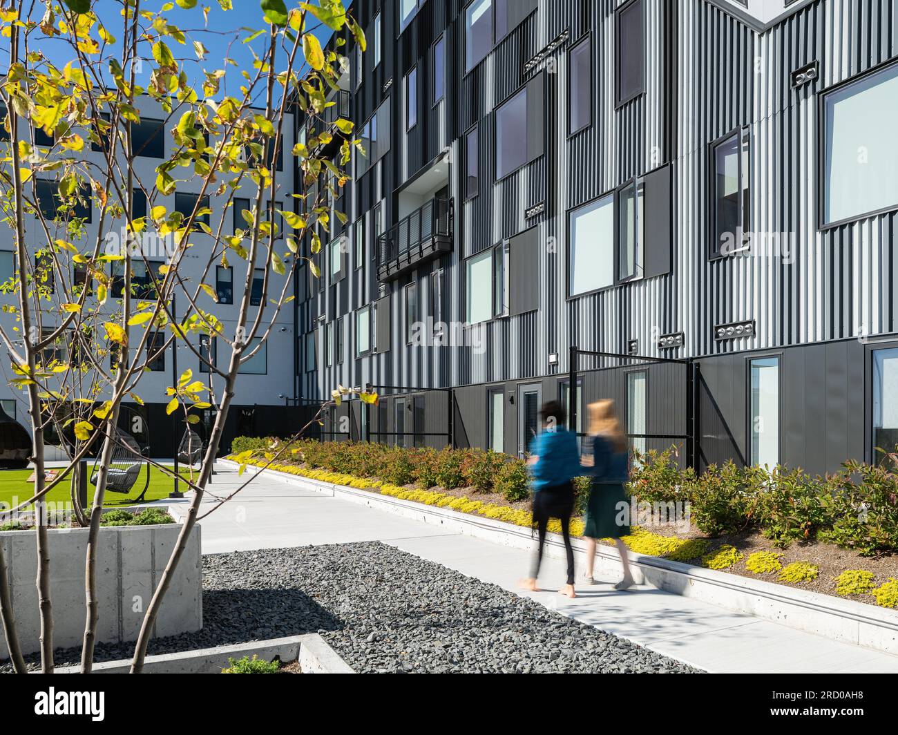 Steelcote lofts amenity deck Stock Photo - Alamy