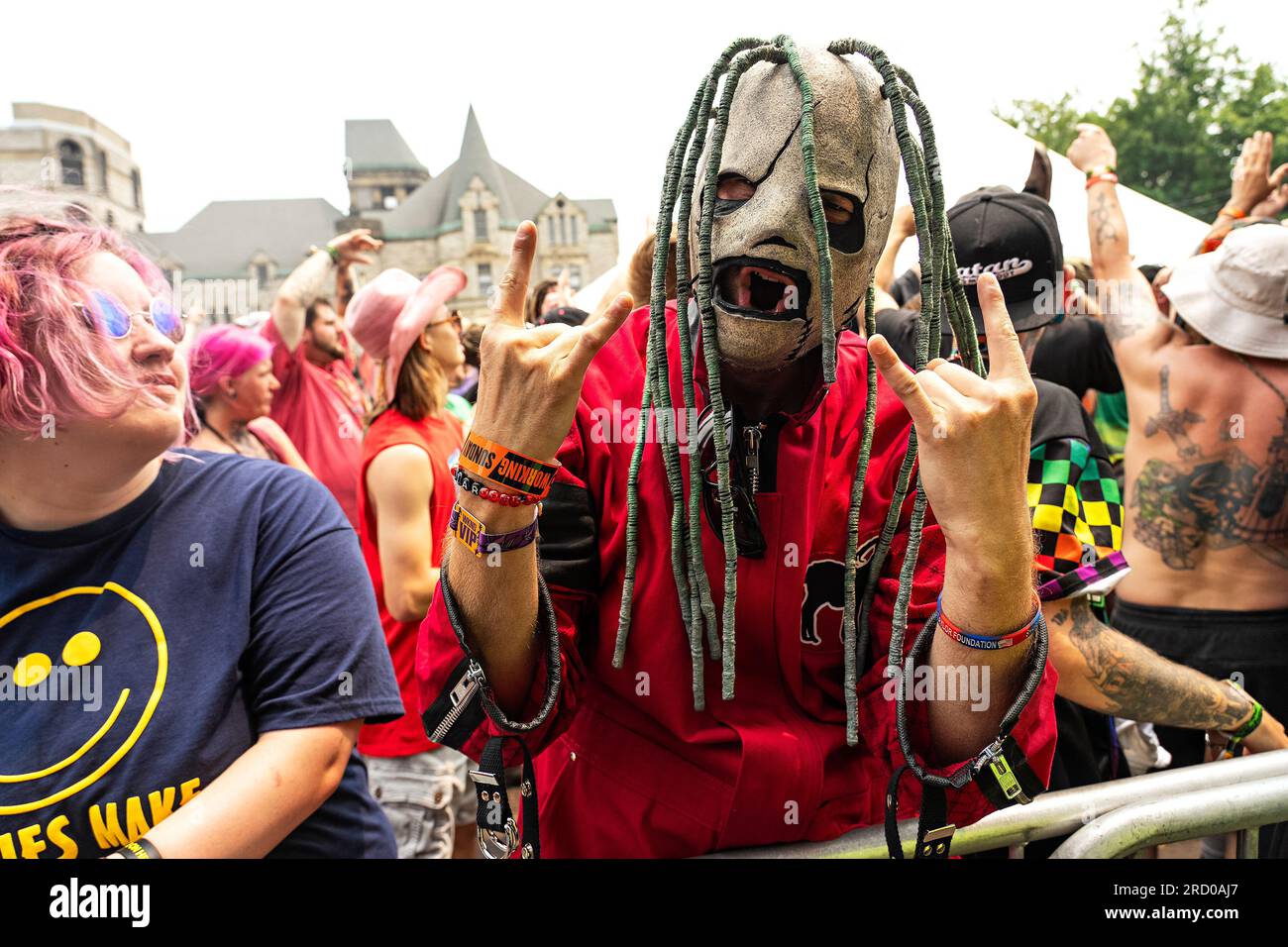 Festival goers in costume at Inkcarceration Music and Tattoo Festival ...