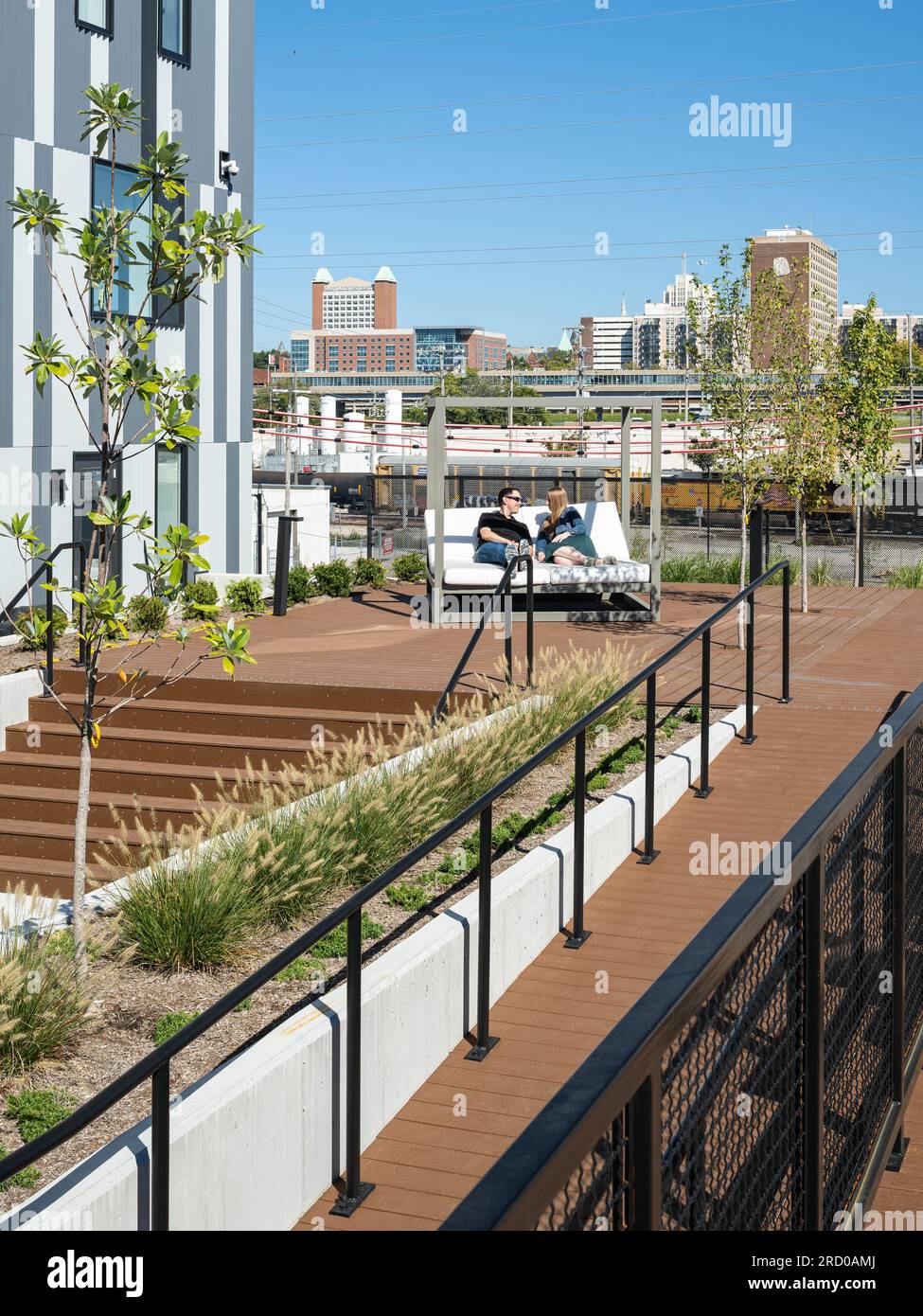 Steelcote lofts amenity deck Stock Photo - Alamy