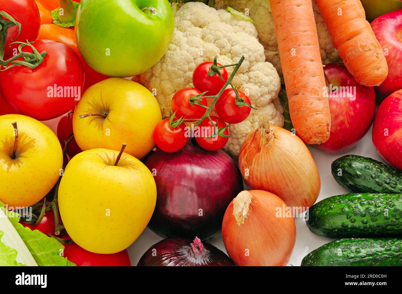 collection fresh fruits and vegetables Stock Photo - Alamy