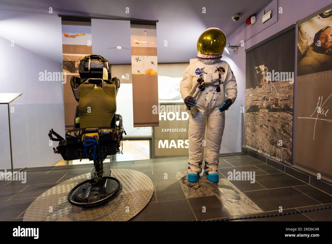 NASA Apollo 11 Spacesuit and Ejection seat on display, Pannon ...