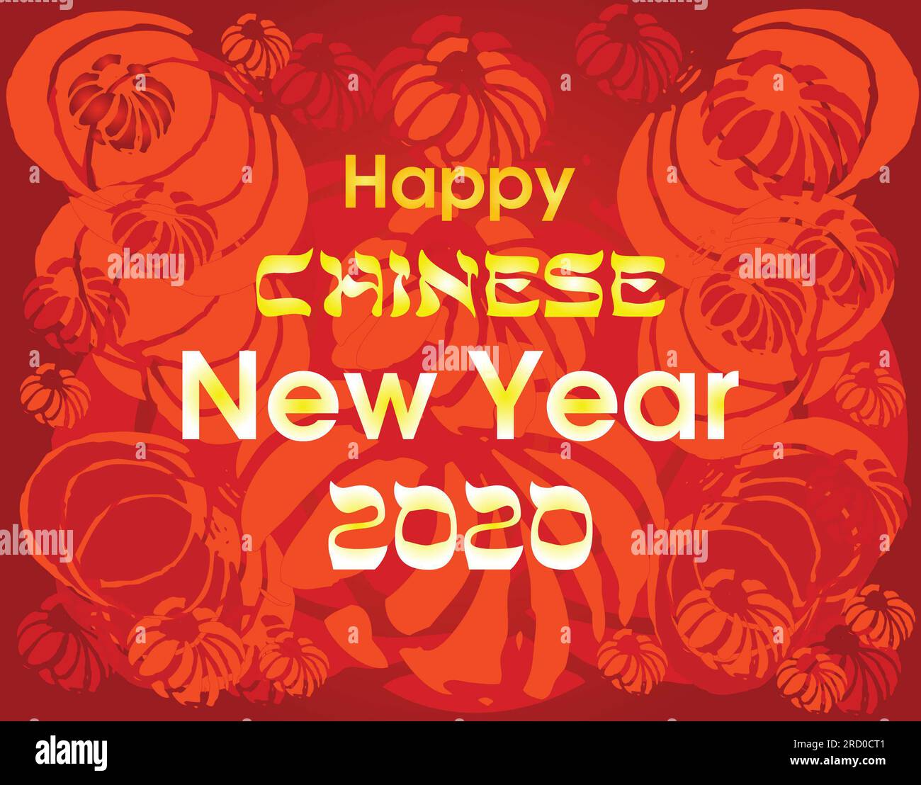 Happy Chinese 2020, red background, vector, illustration Stock Photo ...