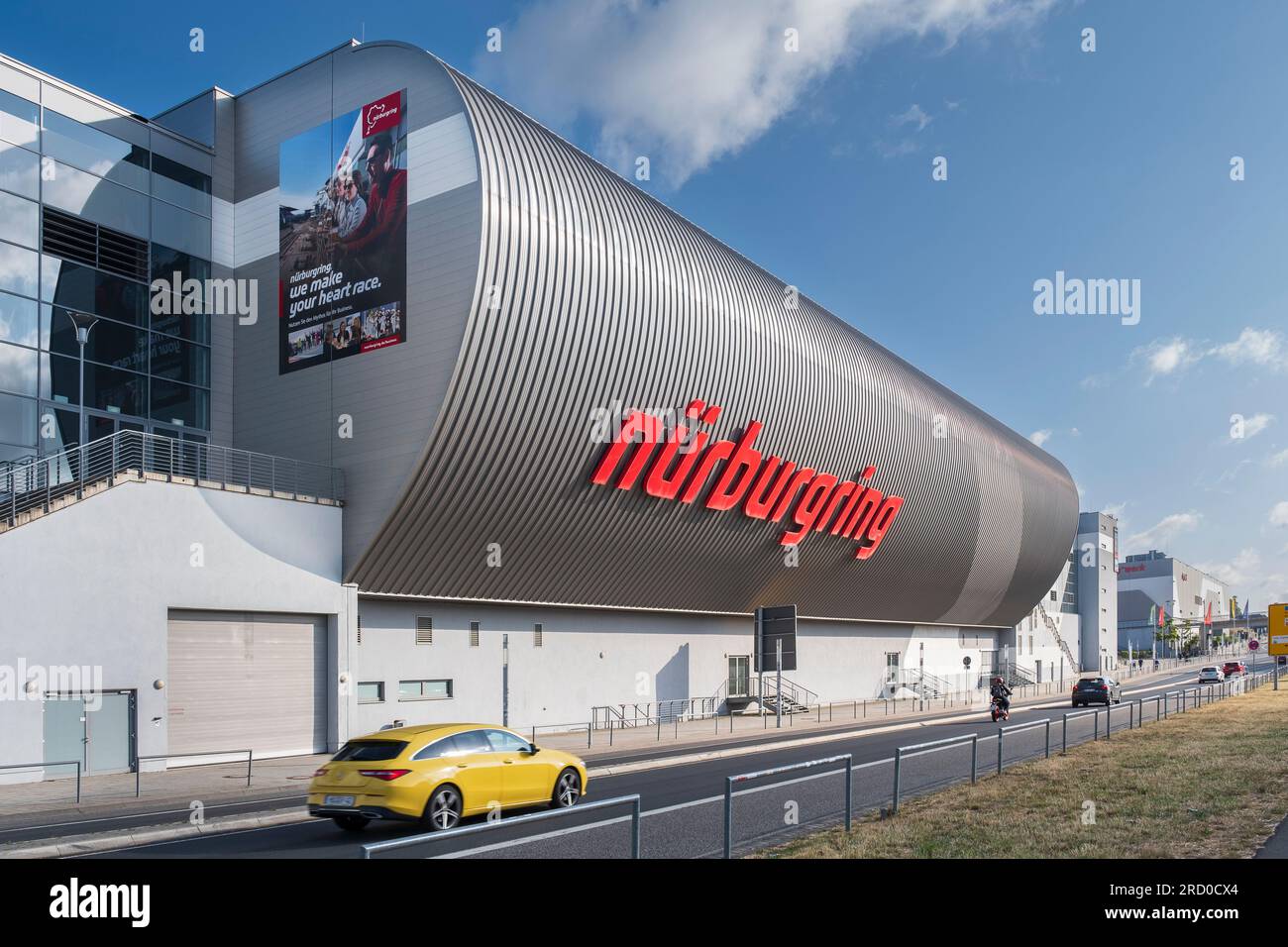 Nuerburgring lettering above the main entrance to the famous German ...