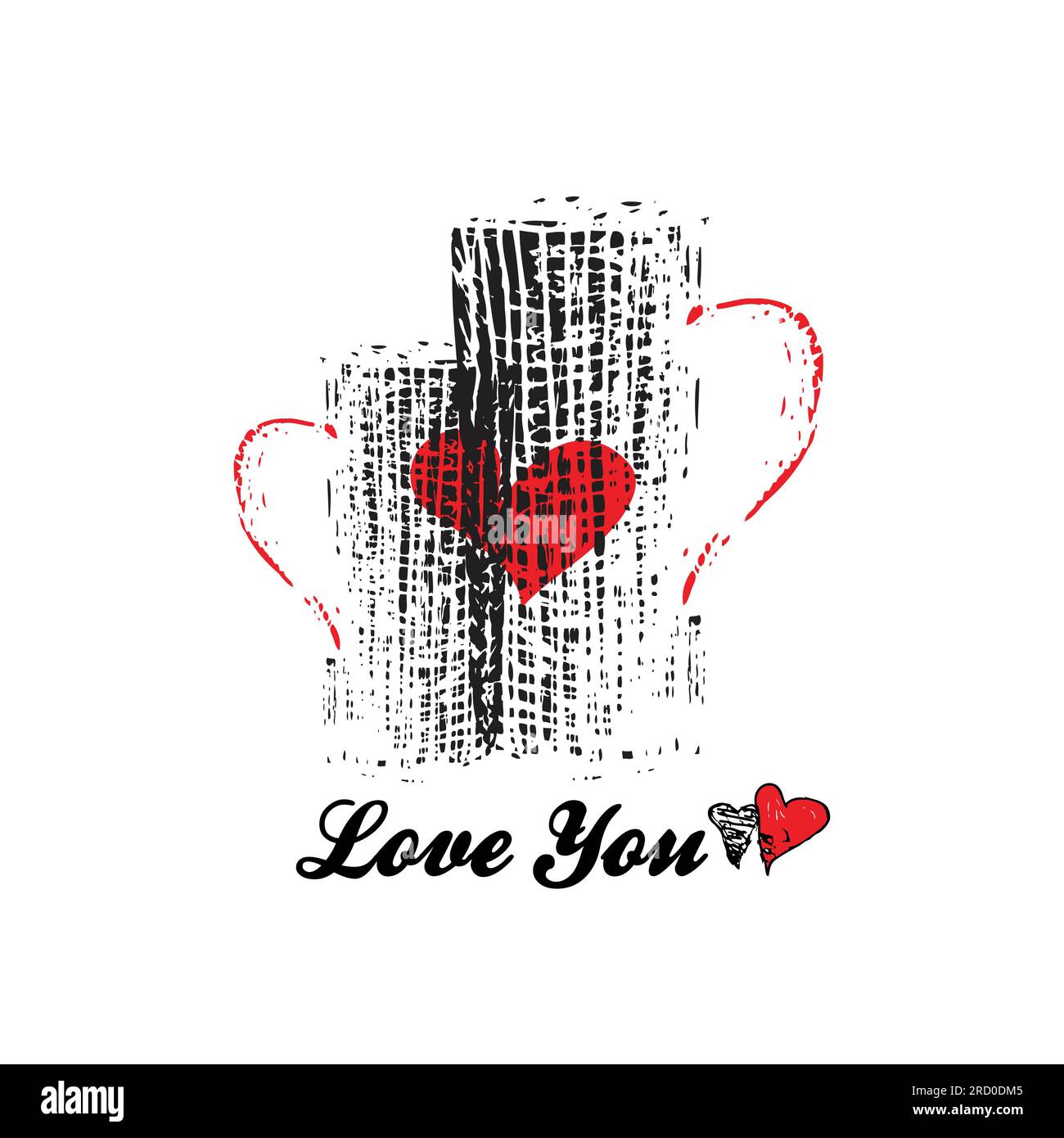 Two stylized black white Cut Out Stock Images & Pictures - Alamy