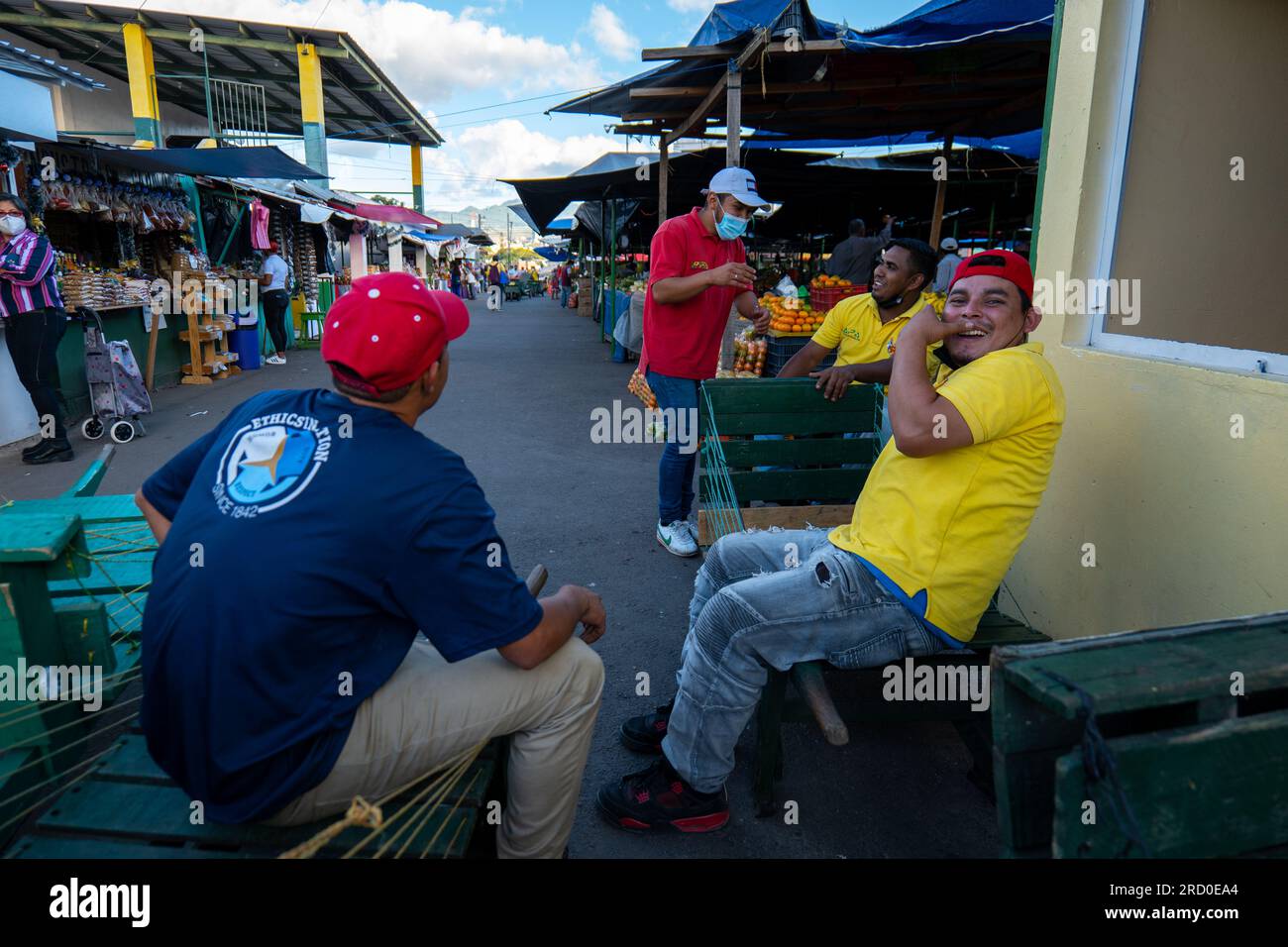 Tegucigalpa, Francisco Morazan, Honduras - December 16, 2022: Workers ...
