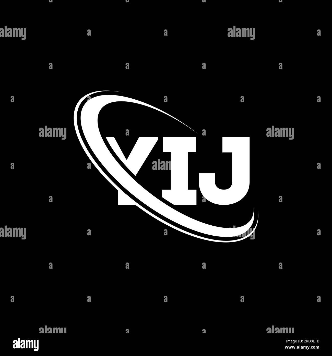 YIJ logo. YIJ letter. YIJ letter logo design. Initials YIJ logo linked ...