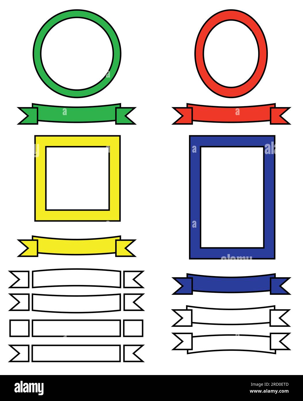 vector design template of different geometric frames for ...