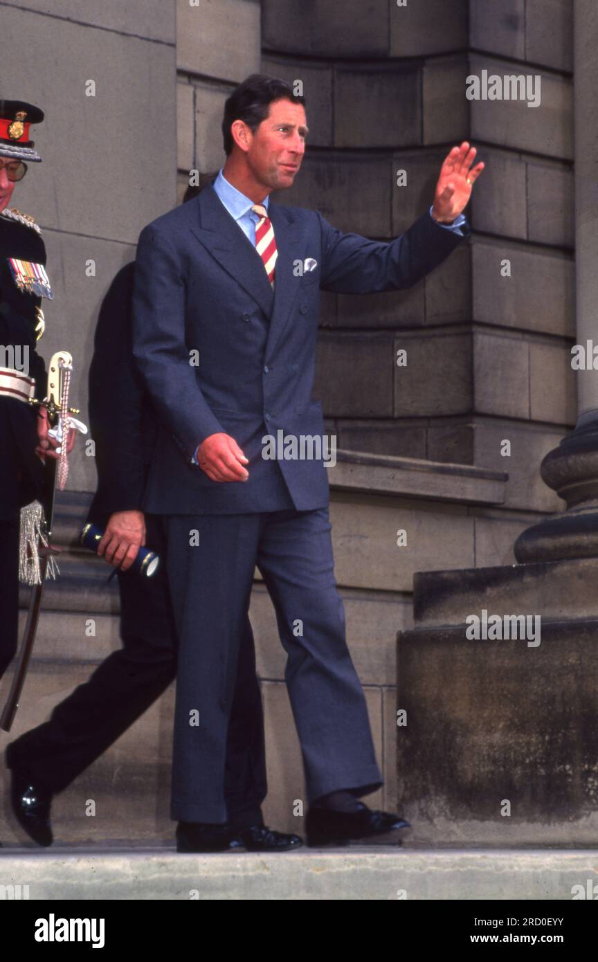 Prince Charles leaving Lancaster Town Hall after being made a Freeman 7 ...