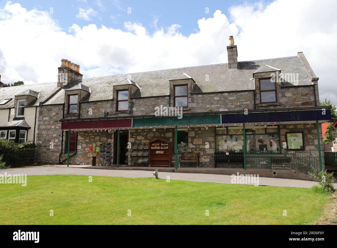 Braemar Pharmacy and Newsagents Braemar Scotland July 2023 Stock Photo ...