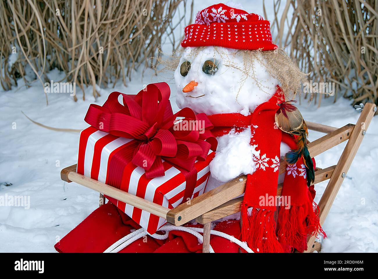 Snowman gift hi-res stock photography and images - Alamy