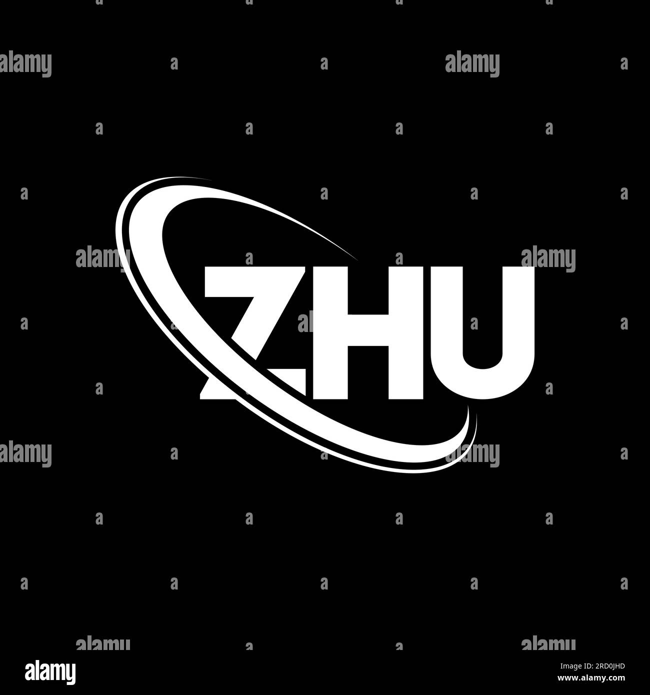 ZHU logo. ZHU letter. ZHU letter logo design. Initials ZHU logo linked ...