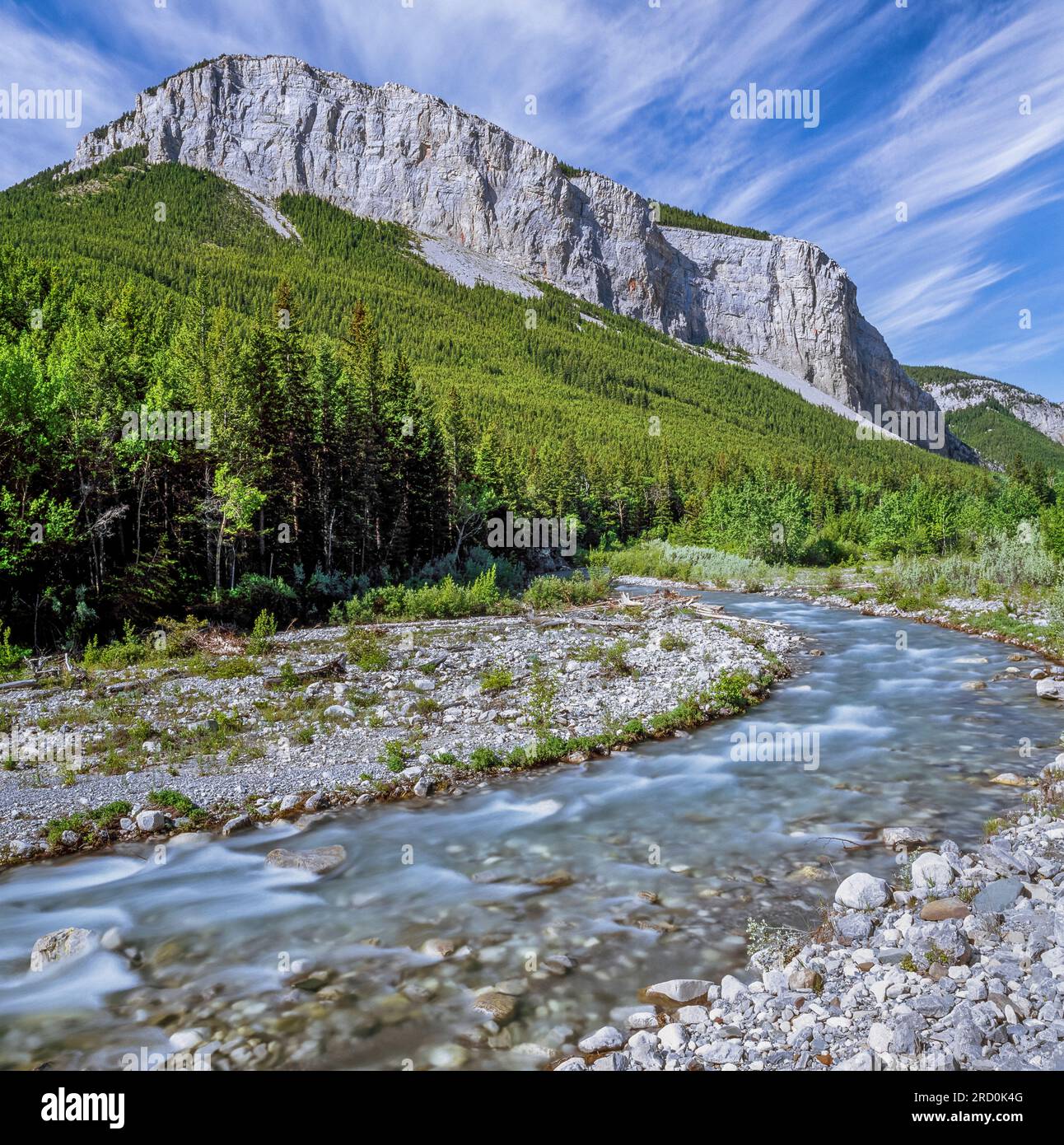 south fork teton river below the rocky mountain front near choteau ...