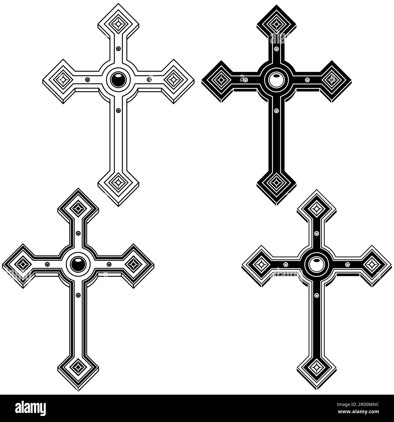 Vector design of christian cross with diamond, symbol of catholic religion Stock Vector Image ...