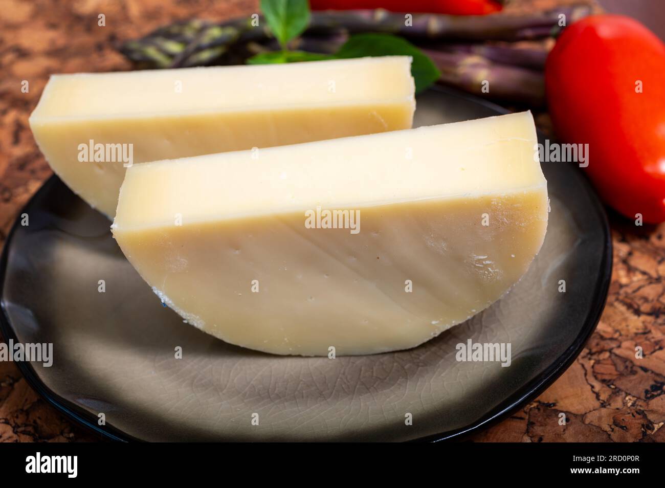Italian cheese, Provolone dolce cow cheese from Cremona served with ...