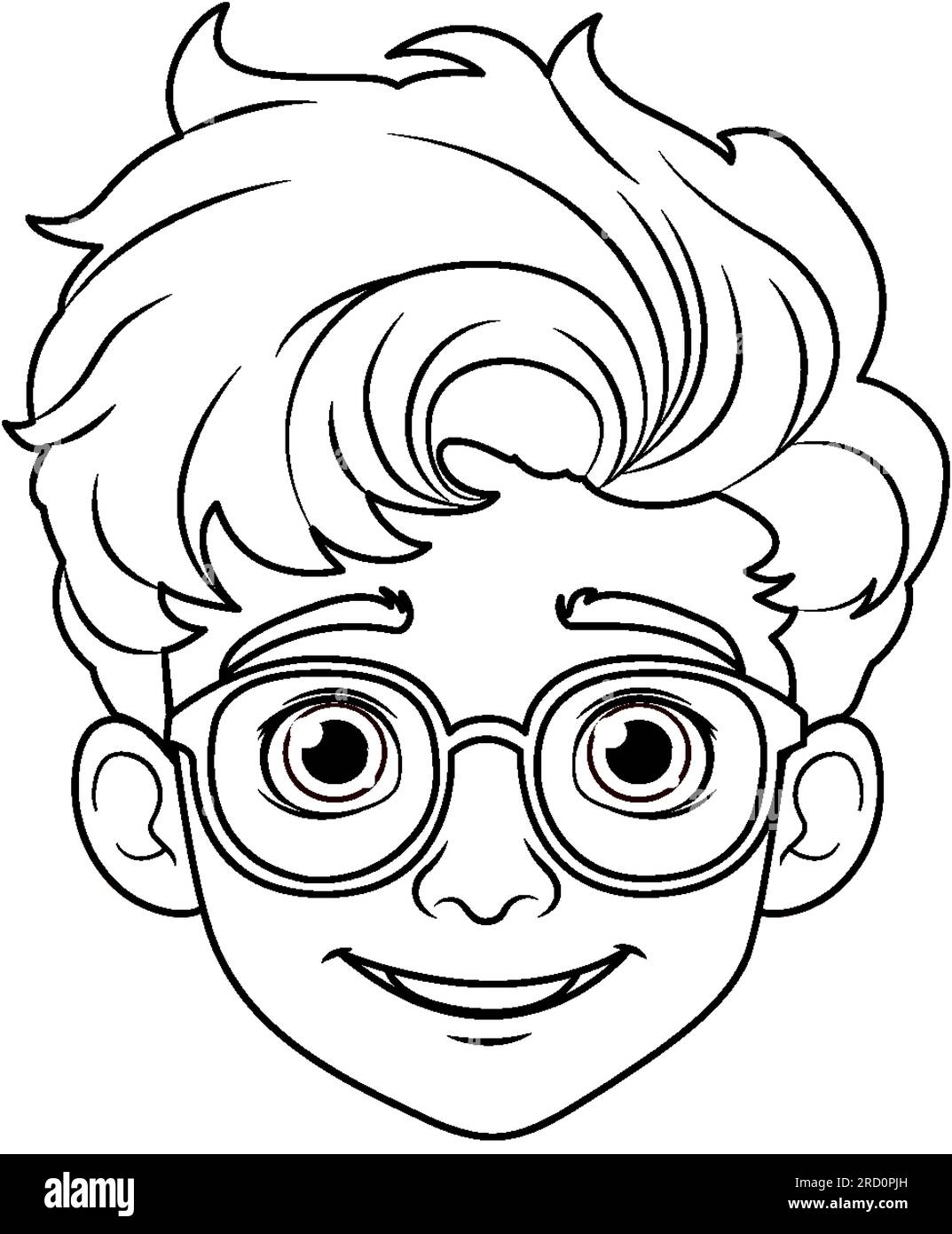 Boy cartoon head isolated illustration Stock Vector Image & Art - Alamy