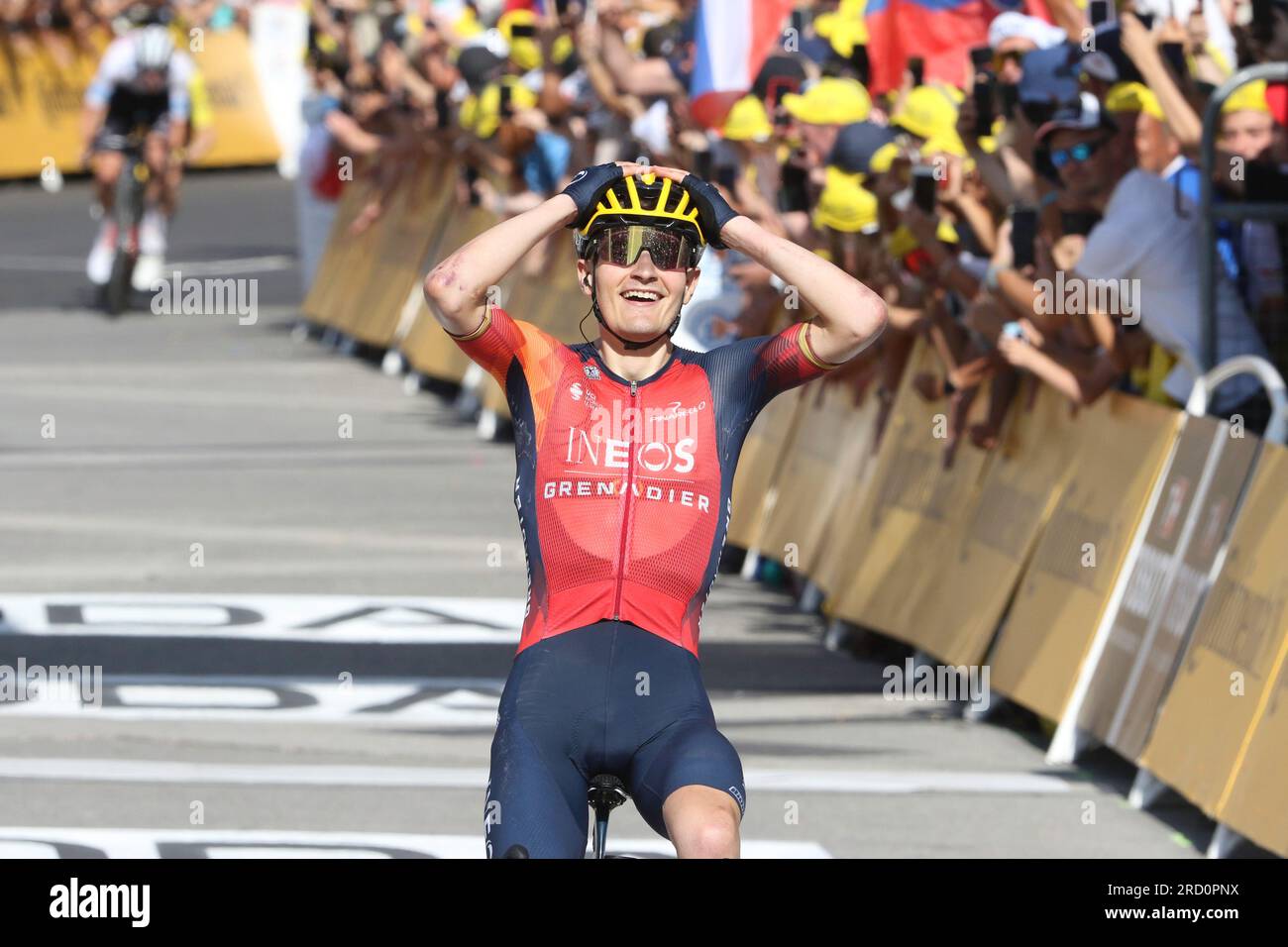 Carlos Rodriguez Spain Ineos Grenadiers takes teh stage win ahead of ...