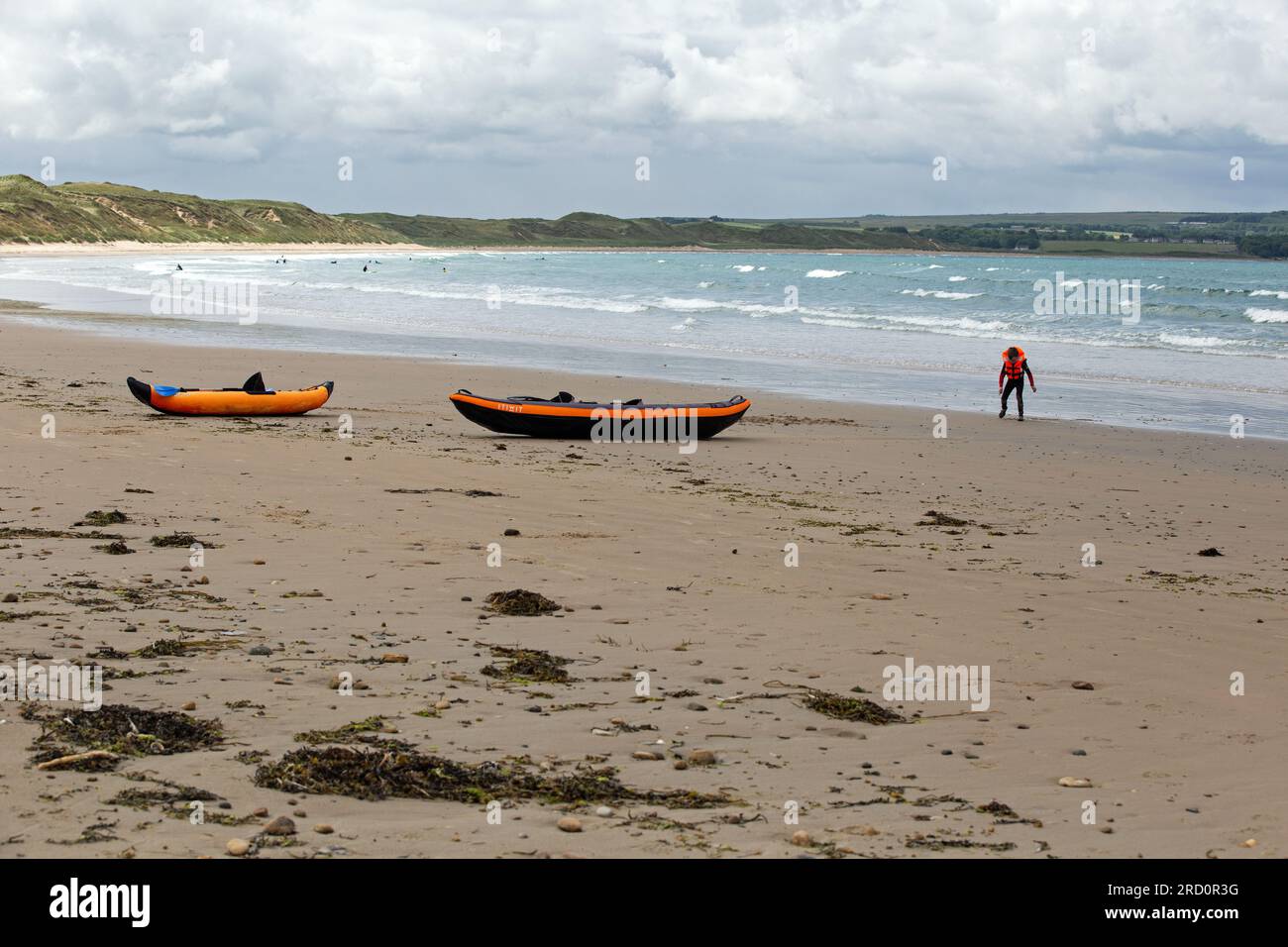 Dunnet Bay, Caithness, Scotland, July 2023, people enjoying the beach ...