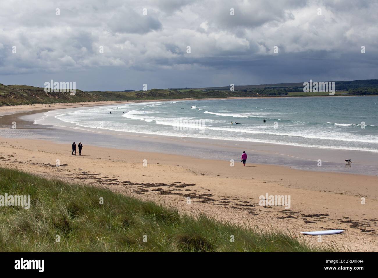 Dunnet Bay, Caithness, Scotland, July 2023, people enjoying the beach ...
