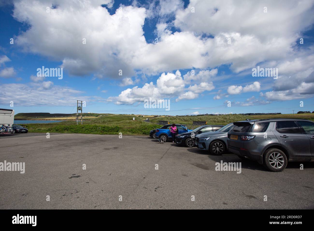 Dunnet Bay, Caithness, Scotland, Car Parking facility at the beach ...