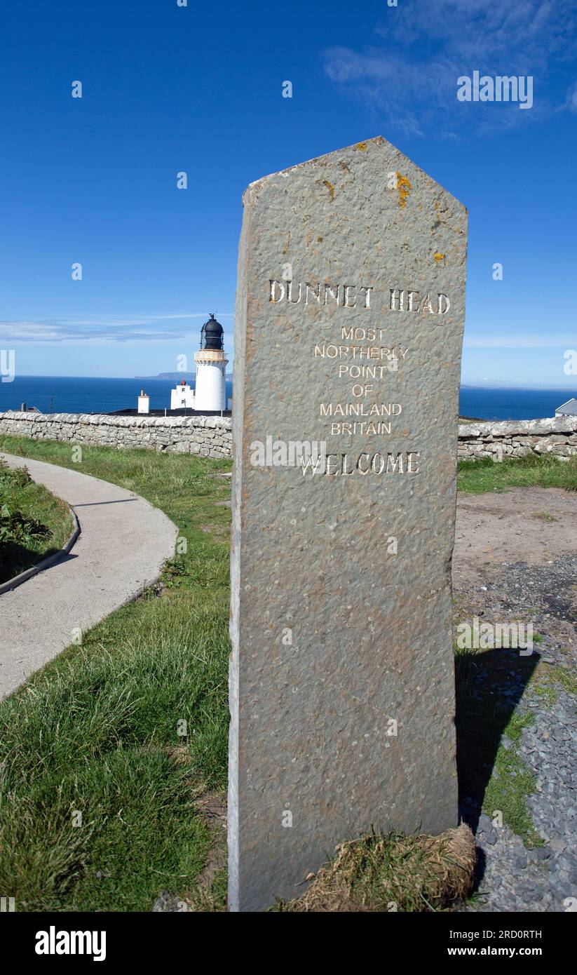 Dunnet Head, Caithness, Scotland, July 6th 2023, an inscribed stone ...